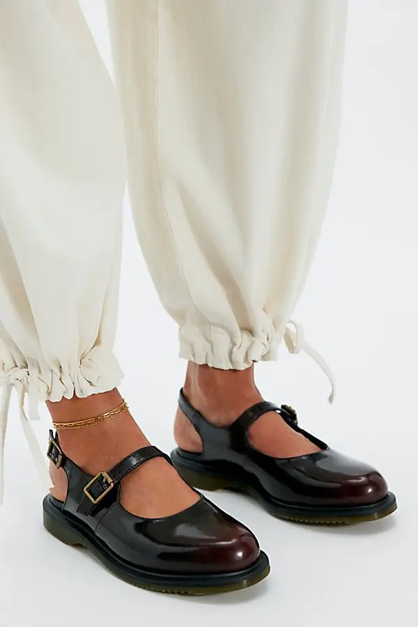Dr. Martens Madaline Slingback Mary Janes - Cherry Red