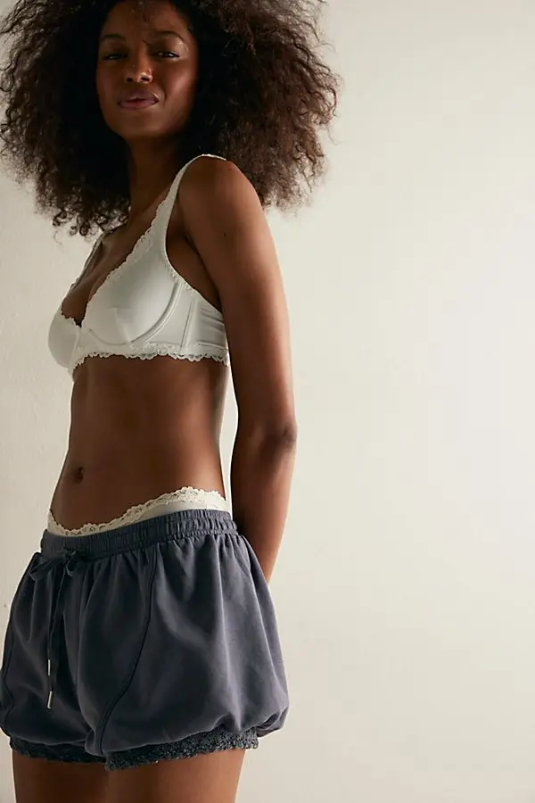 Free People Intimately Slow Motion Bloomer Shorts - Navy Blue