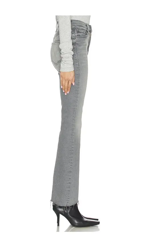 MOTHER High Waisted Weekend Fray Jeans - Grey