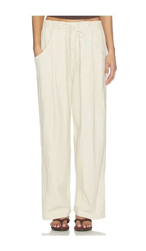 Free People Chambers Laid Back Pull On Pant - Beige