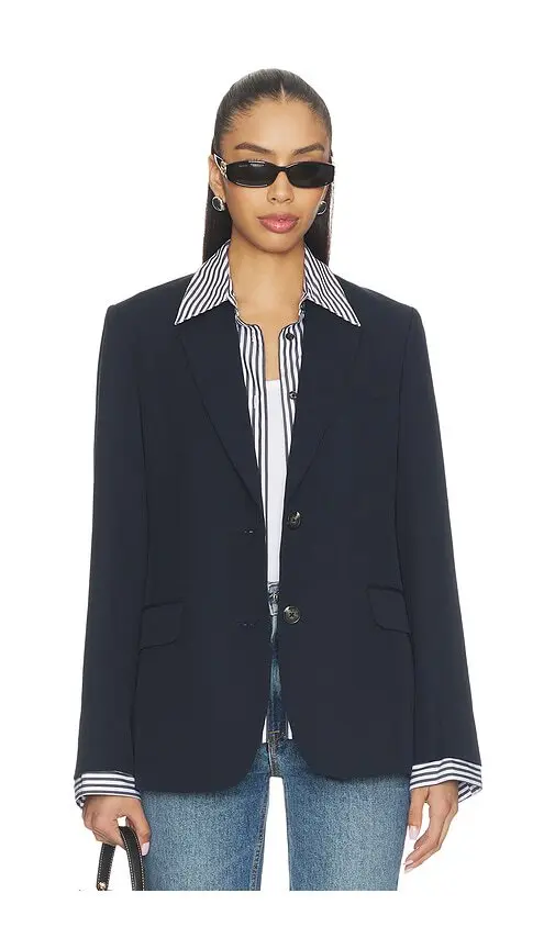 Rag & Bone Frank Poplin Combo Blazer