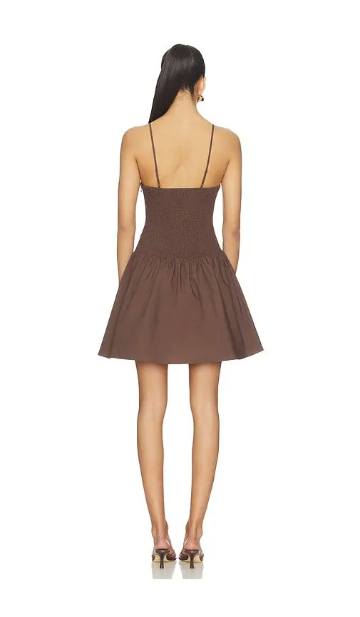 Susana Monaco Poplin String Smocking Mini Dress