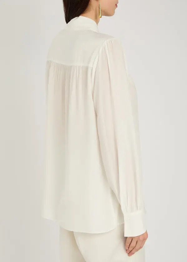 Alice + Olivia Tie Neck Georgette Blouse