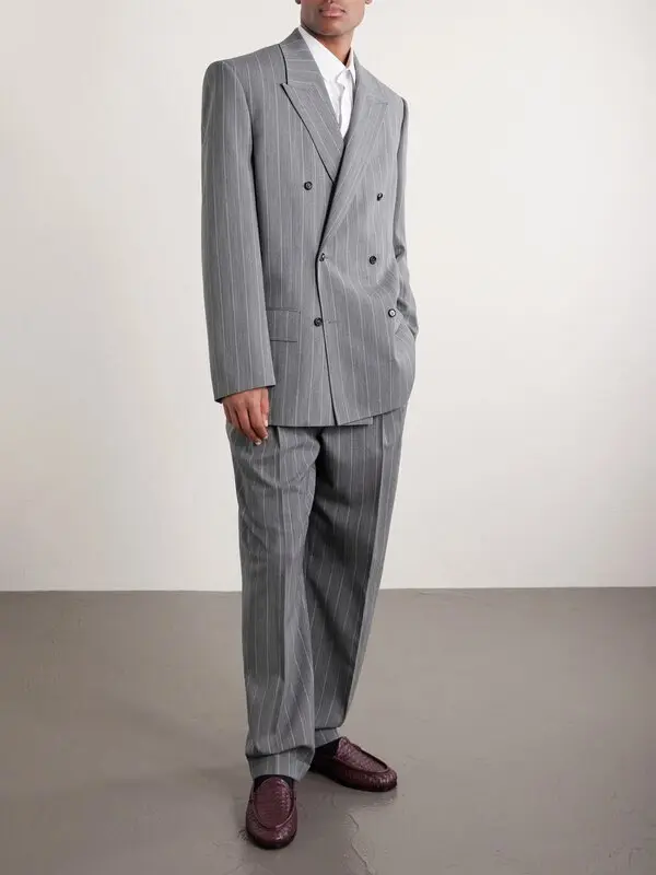 Bottega Veneta Pinstriped Wool Blazer