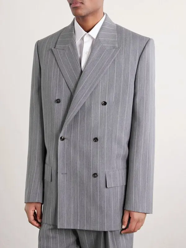 Bottega Veneta Pinstriped Wool Blazer