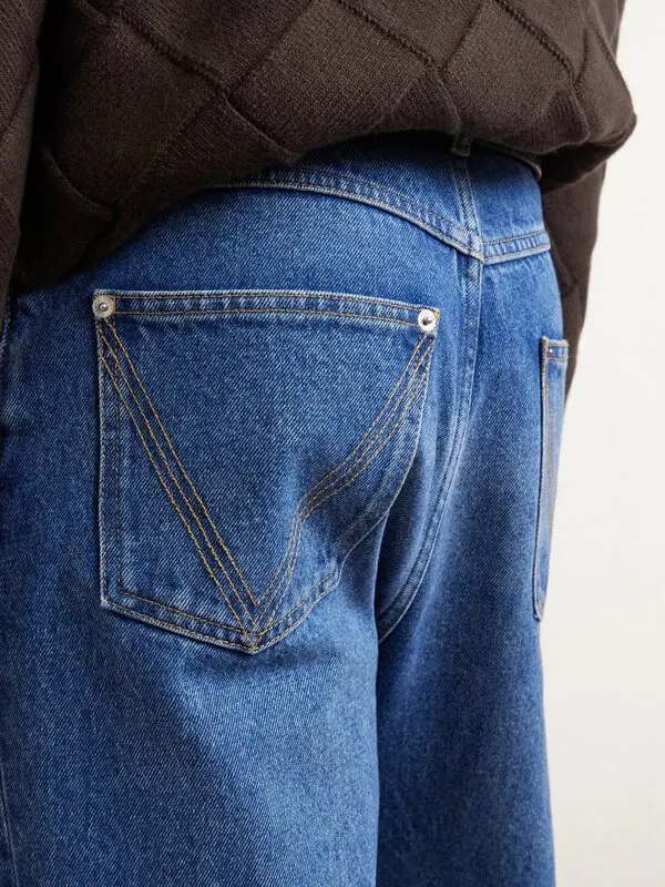 Bottega Veneta Straight-leg Organic Jeans - Blue