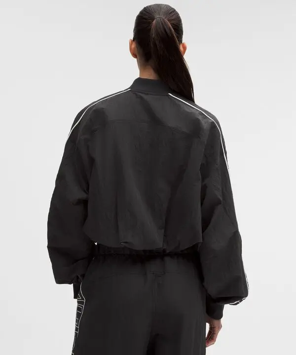 Lululemon Crinkle Nylon Track Jacket - Black/white