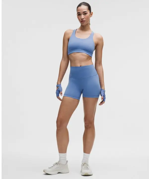 Lululemon Wunder Train Mesh-back Bra - Prep Blue