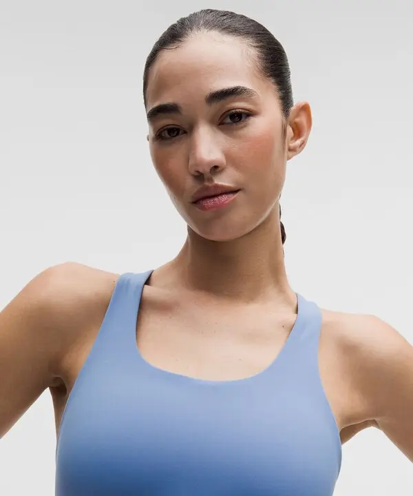 Lululemon Wunder Train Mesh-back Bra - Prep Blue