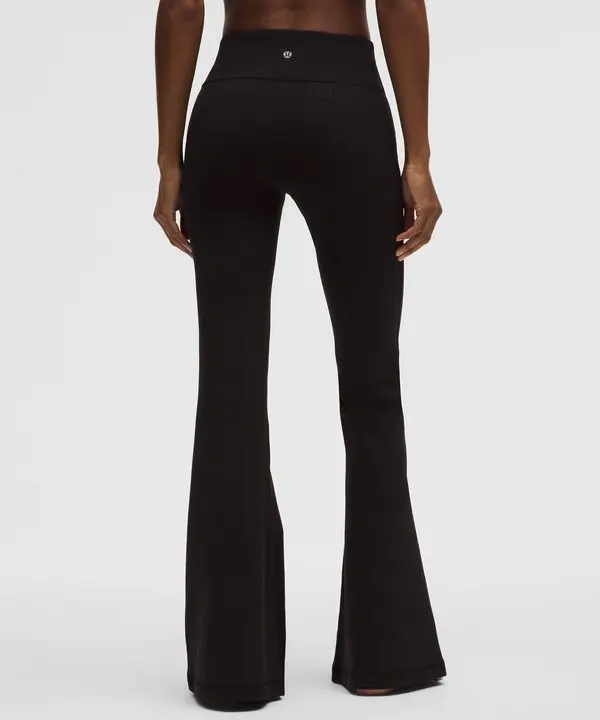 Lululemon Groove High-rise Ribbed Wide-flare Pant