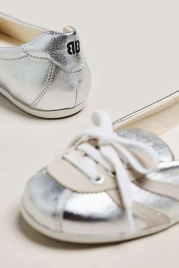 BIBI LOU Lace-up Sneaker Flats - Silver