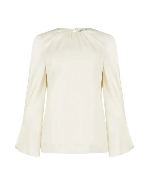EMILIA WICKSTEAD Rome Top In Superfine Merino - Ivory