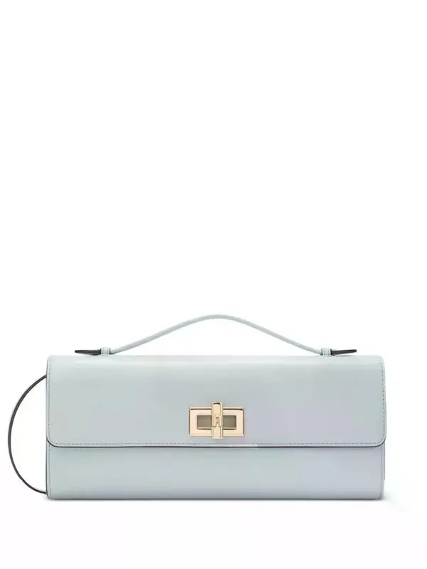 Furla Twist-lock Leather Clutch Bag