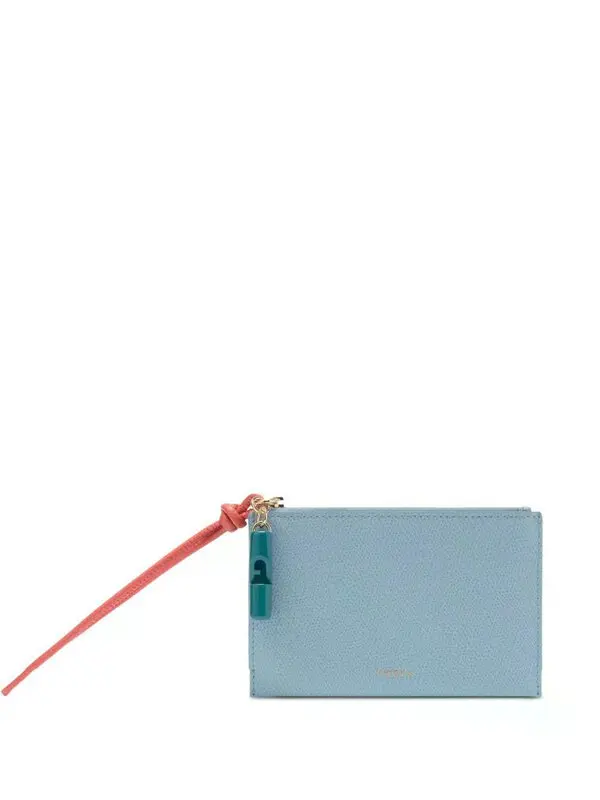 Furla Leather Zip Clutch - Blue
