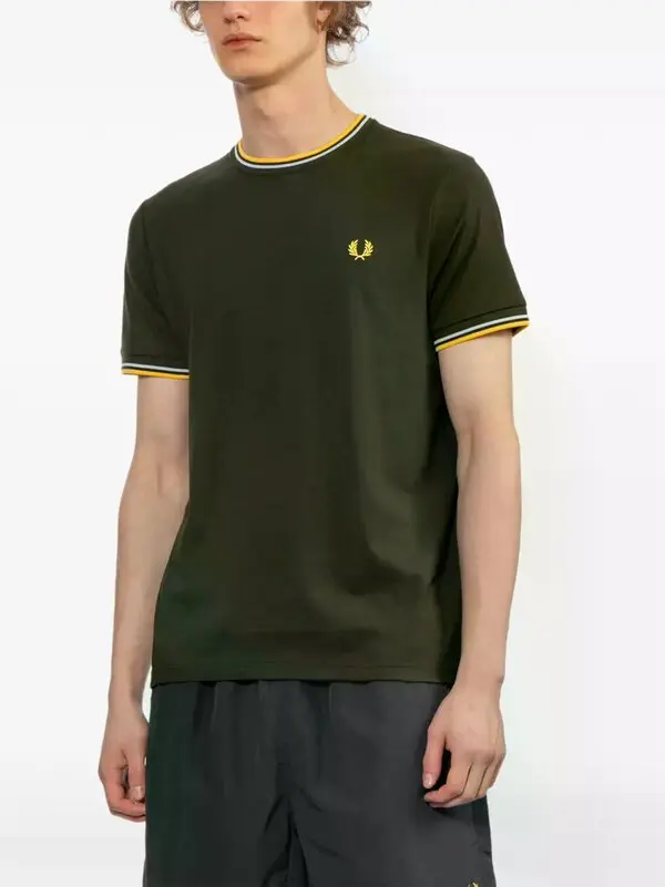 Fred Perry Logo-embroidered T-shirt - Green