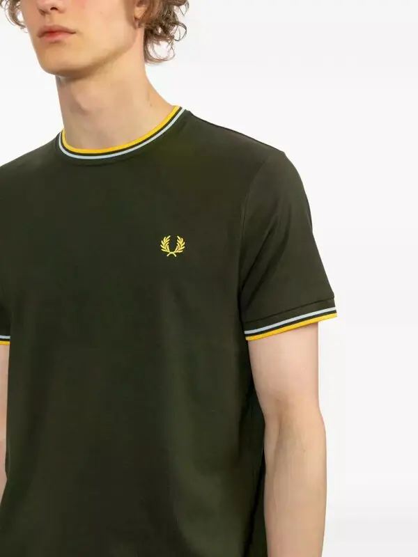 Fred Perry Logo-embroidered T-shirt - Green