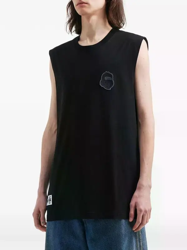 FINGERCROXX Appliqué Tank Top - Black