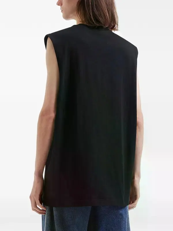 FINGERCROXX Appliqué Tank Top - Black