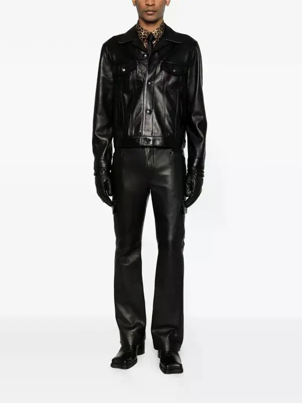 ERNEST W. BAKER Pocket Leather Trousers