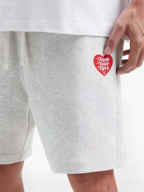 FINGERCROXX Heart-motif Track Shorts