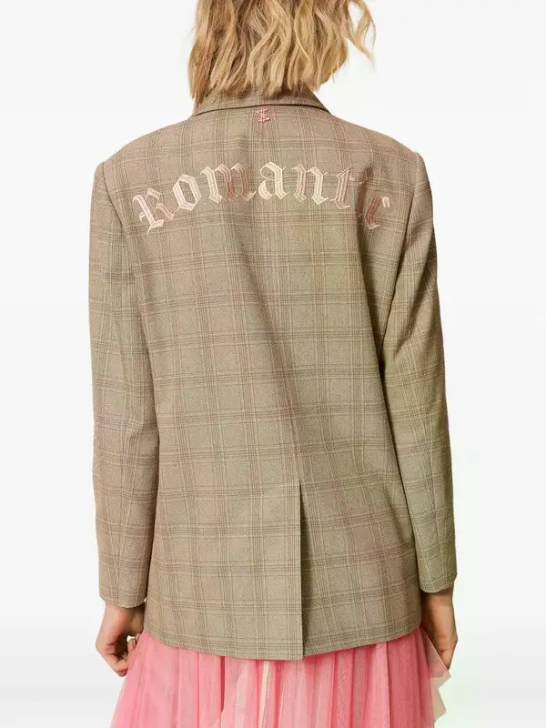 TWINSET Checked Double-breasted Blazer