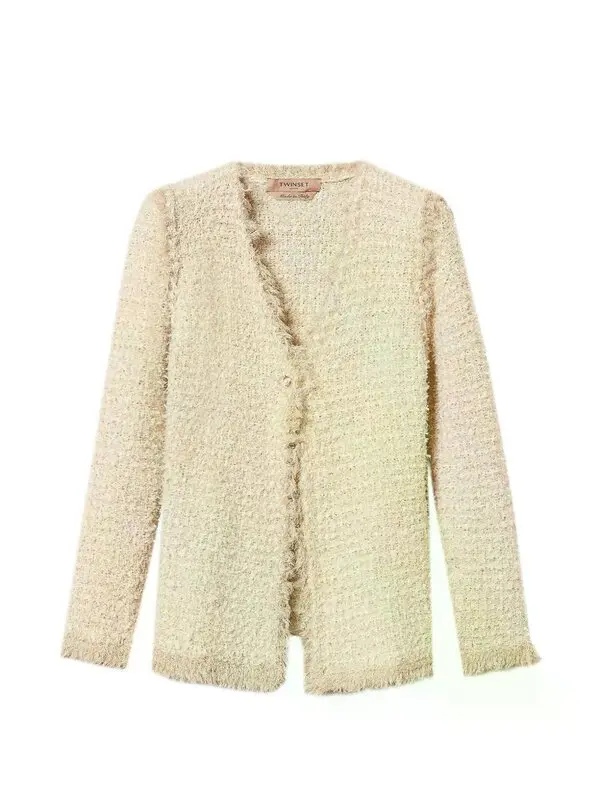 TWINSET Frayed Bouclé Jacket