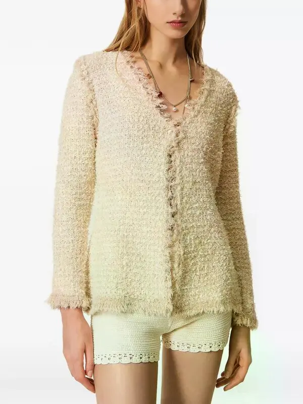 TWINSET Frayed Bouclé Jacket
