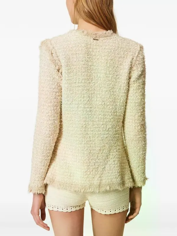 TWINSET Frayed Bouclé Jacket