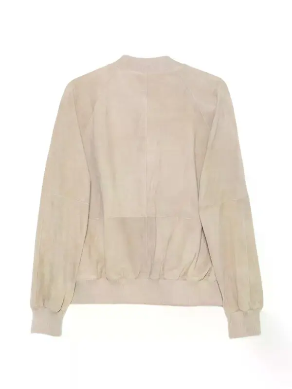 ARMA Dion Zipped Suede Jacket - Neutrals