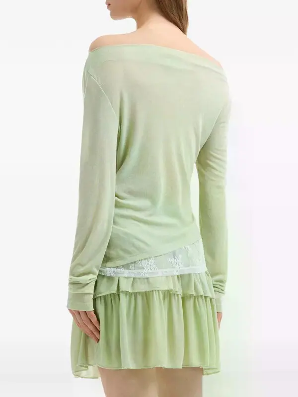 B+AB Ruffled Mini Skirt Set - Green