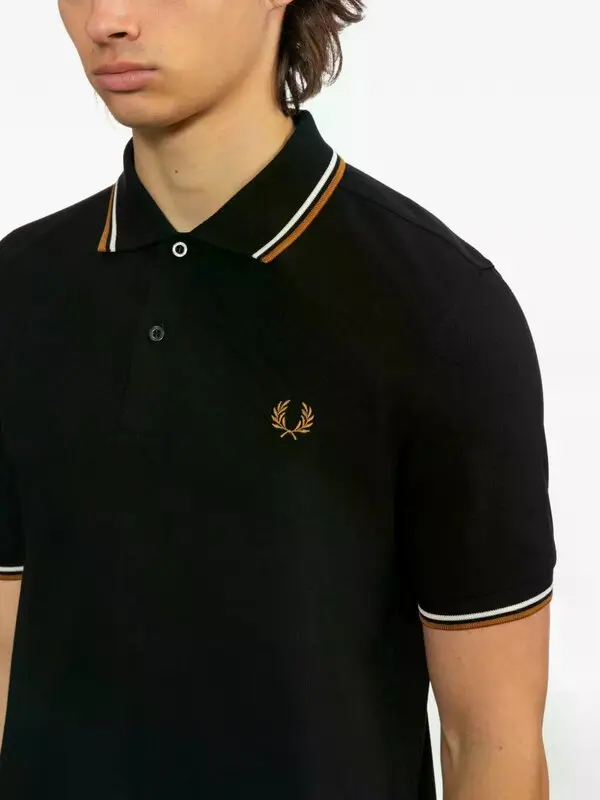 Fred Perry Twin-tipped Polo Shirt - Black