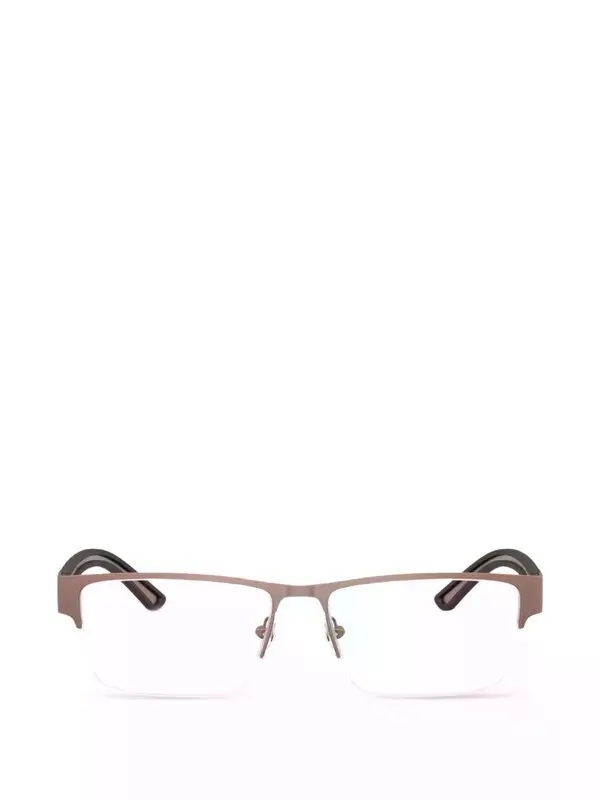 Emporio Armani Rectangle-frame Glasses - Brown