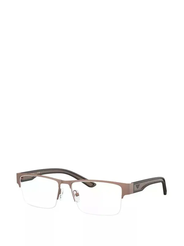 Emporio Armani Rectangle-frame Glasses - Brown