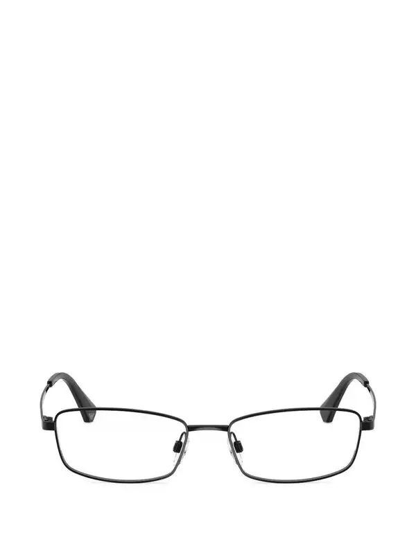 Emporio Armani Rectangle-frame Titanium Eyeglasses - Black