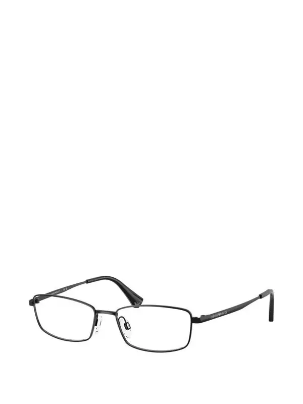 Emporio Armani Rectangle-frame Titanium Eyeglasses - Black
