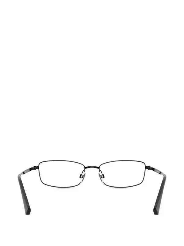 Emporio Armani Rectangle-frame Titanium Eyeglasses - Black