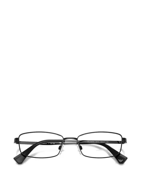 Emporio Armani Rectangle-frame Titanium Eyeglasses - Black