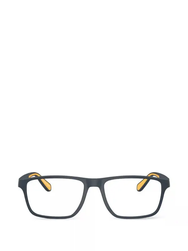 Emporio Armani Rectangle-frame Logo Glasses - Blue