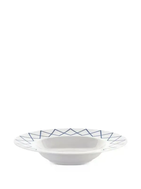 ALESSI My Beaut China Geometric-pattern Platter - White