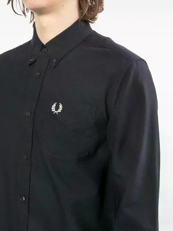 Fred Perry Logo-embroidered Pocket Shirt - Blue