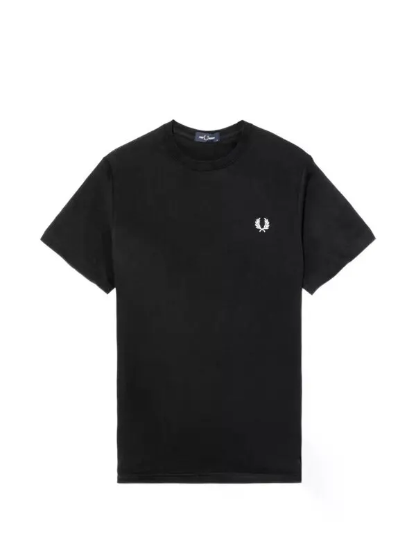 Fred Perry Logo-embroidered T-shirt - Black
