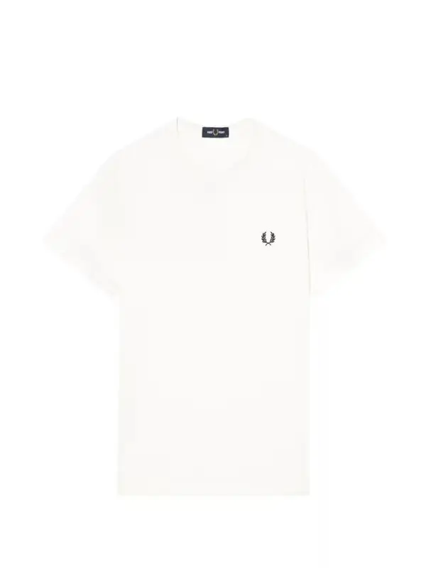 Fred Perry Logo-embroidered Crew Neck T-shirt - Neutrals