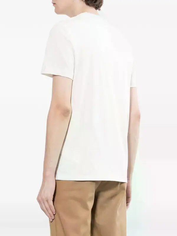 Fred Perry Logo-embroidered Crew Neck T-shirt - Neutrals
