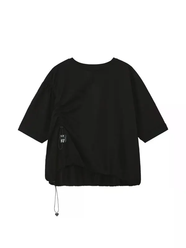 Izzue Gathered T-shirt - Black