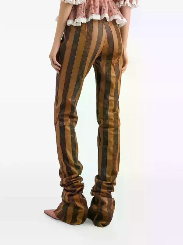 Dolce & Gabbana Striped Leather Trousers