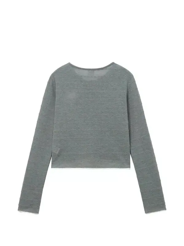 B+AB Embroidered Cropped Cardigan