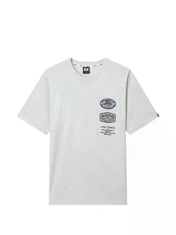 FINGERCROXX Patch-appliqué T-shirt - Grey