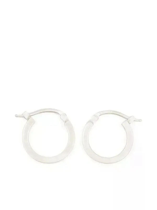 MAISON MARGIELA Logo-engraved Hoop Earrings