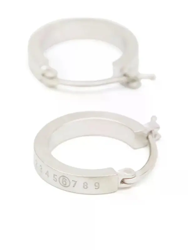 MAISON MARGIELA Logo-engraved Hoop Earrings
