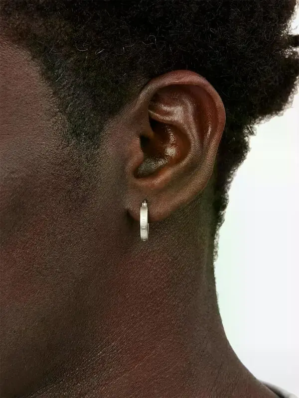 MAISON MARGIELA Logo-engraved Hoop Earrings